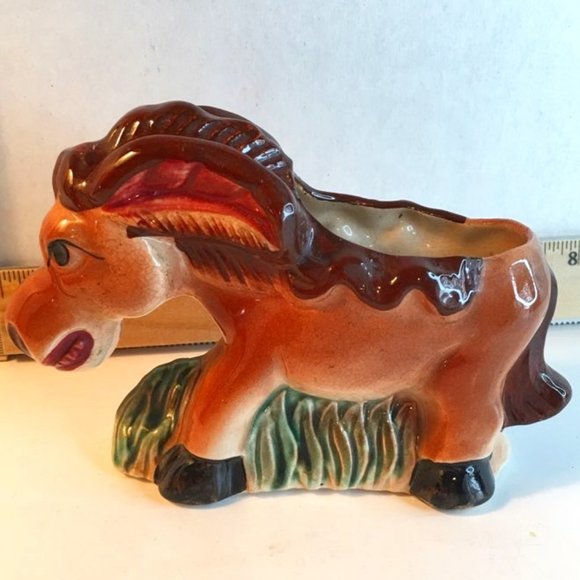 Unique Vintage | Accents | Vintage Ceramic Donkey Plantervase | Poshmark